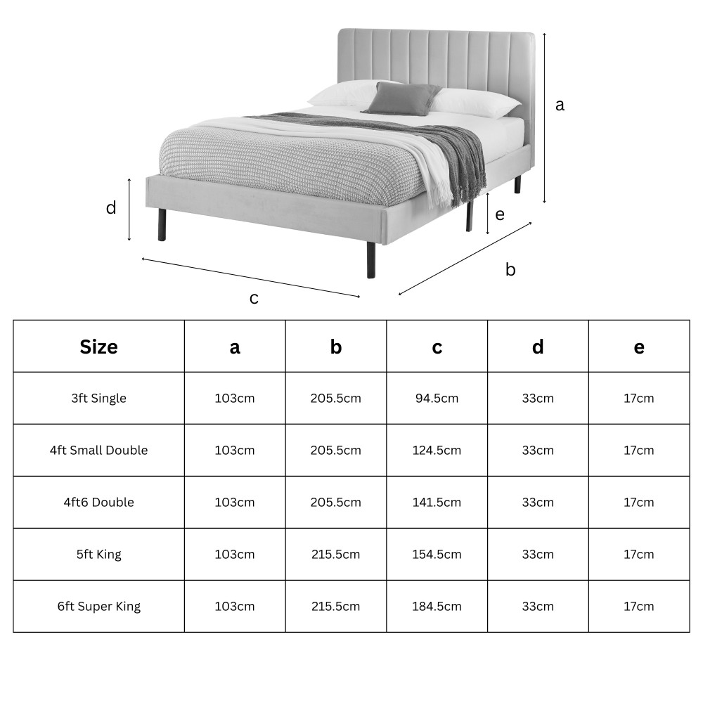 Aspire Rosella Velvet Upholstered Bed Frame