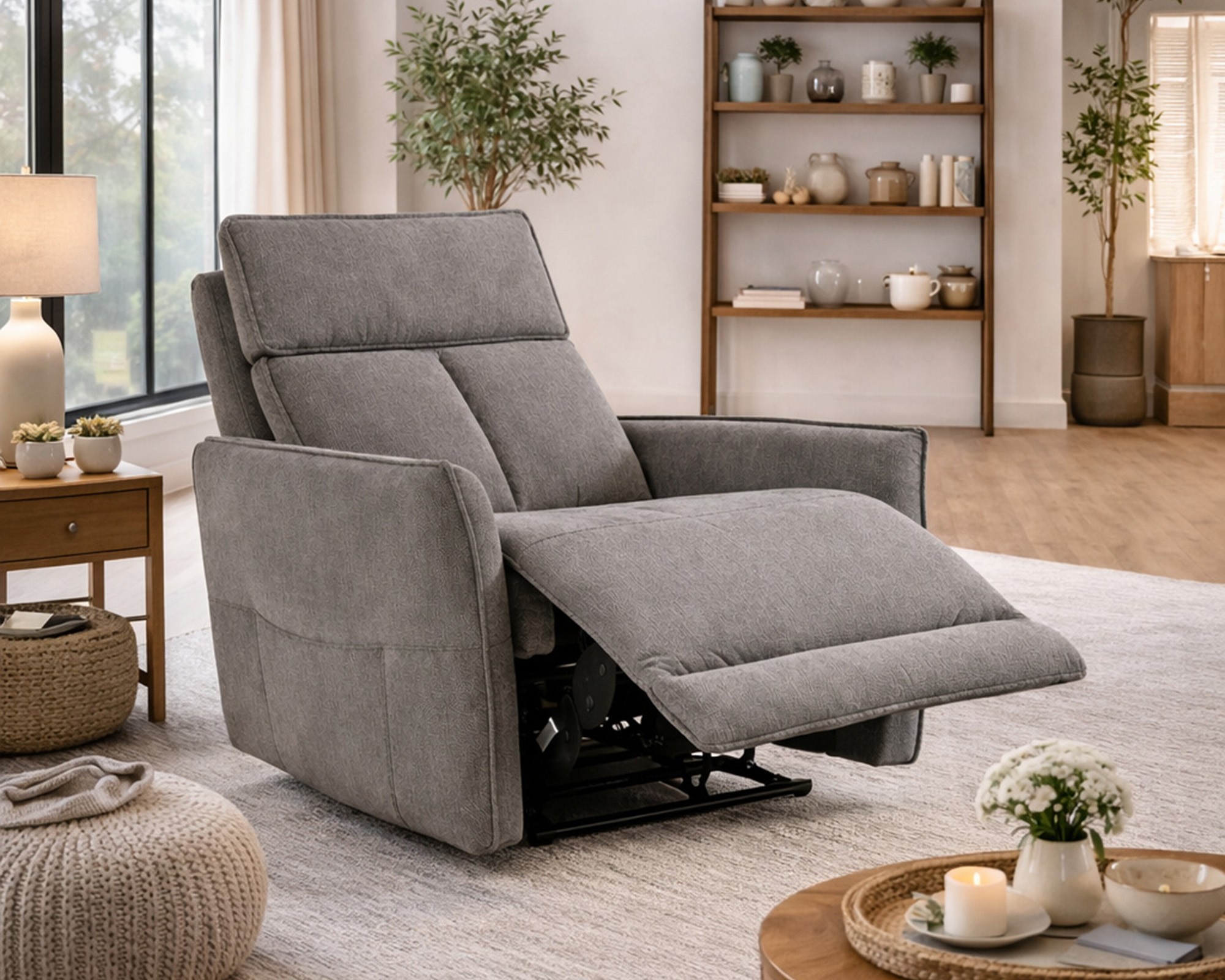 Aspire Ashford Fabric Upholstered Electric Power Recliner Sofa Collection