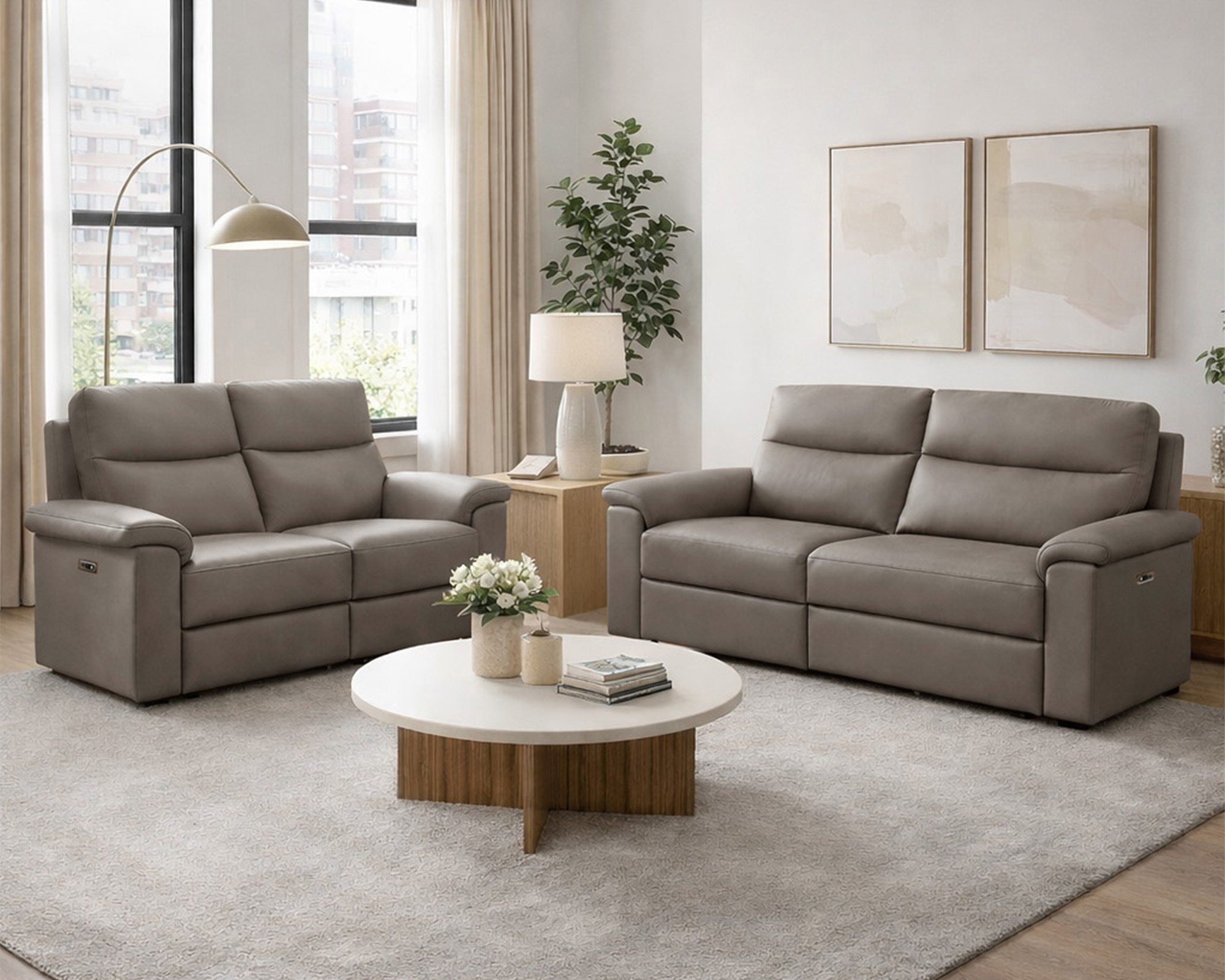 Aspire Corvan Real Leather Power Electric Recliner Collection